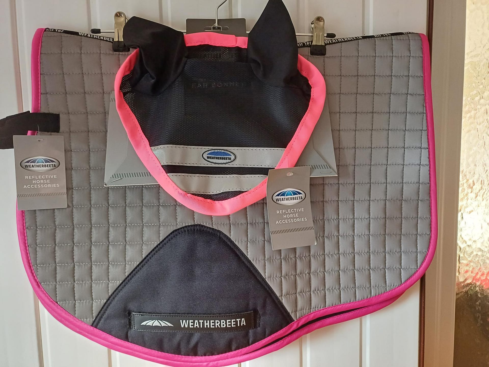 Weatherbeeta Reflective Prime + Free Reflective Ear Bonnet Pink | CJ ...